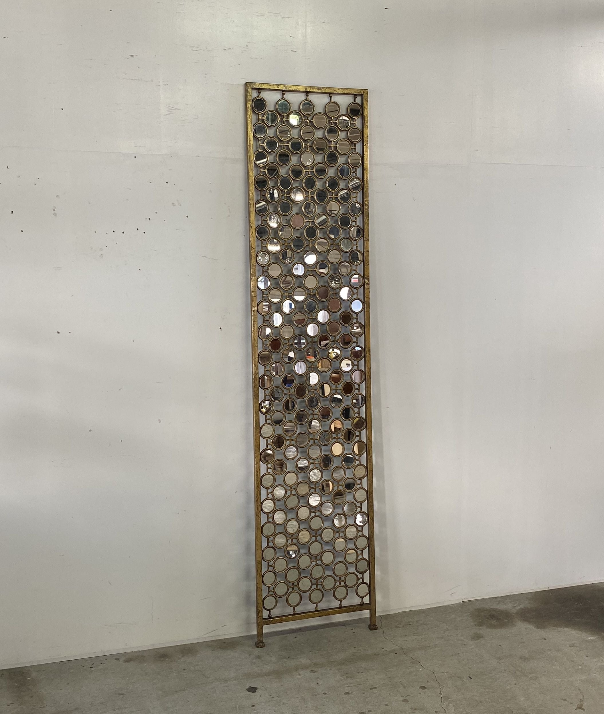 Metal and Mirror Screen – Round trip Antiques